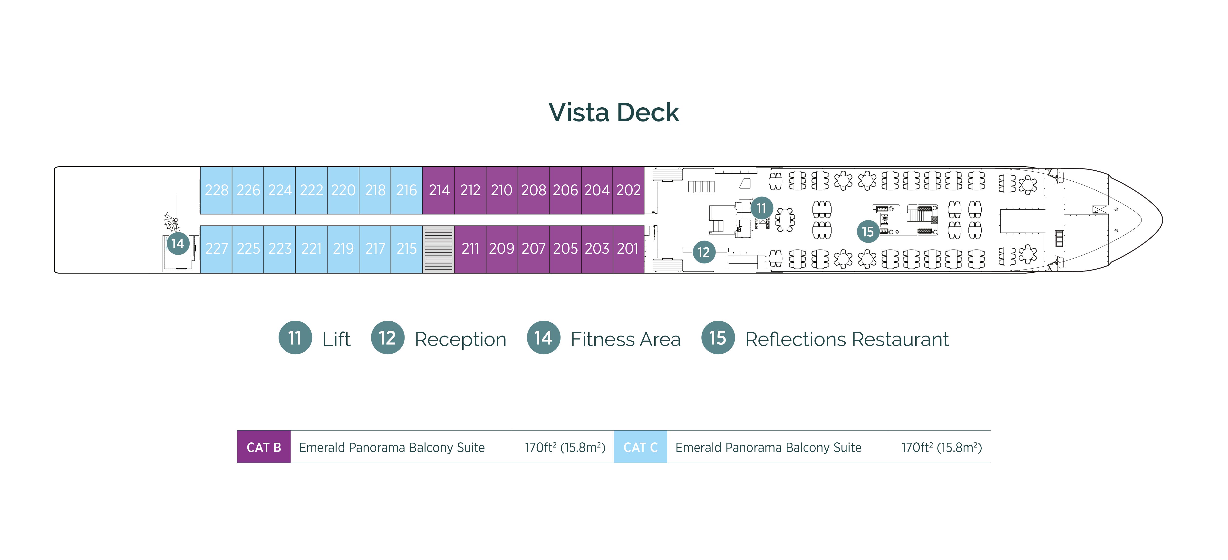 Our Europe Cruise Ship Layouts | Deck Plans - Emerald Cruises